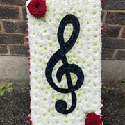Treble Clef Funeral Tribute | Rays Florist Music Note