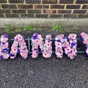 NANNY Pink & Purple Funeral Letters | Rays Florist Aldershot